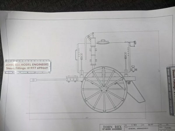 4″ Scale “Fowler” Water Cart Drawing/Plans – John Rex Model Engineers